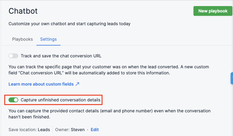 Chatbot settings - Knowledge Base | Pipedrive